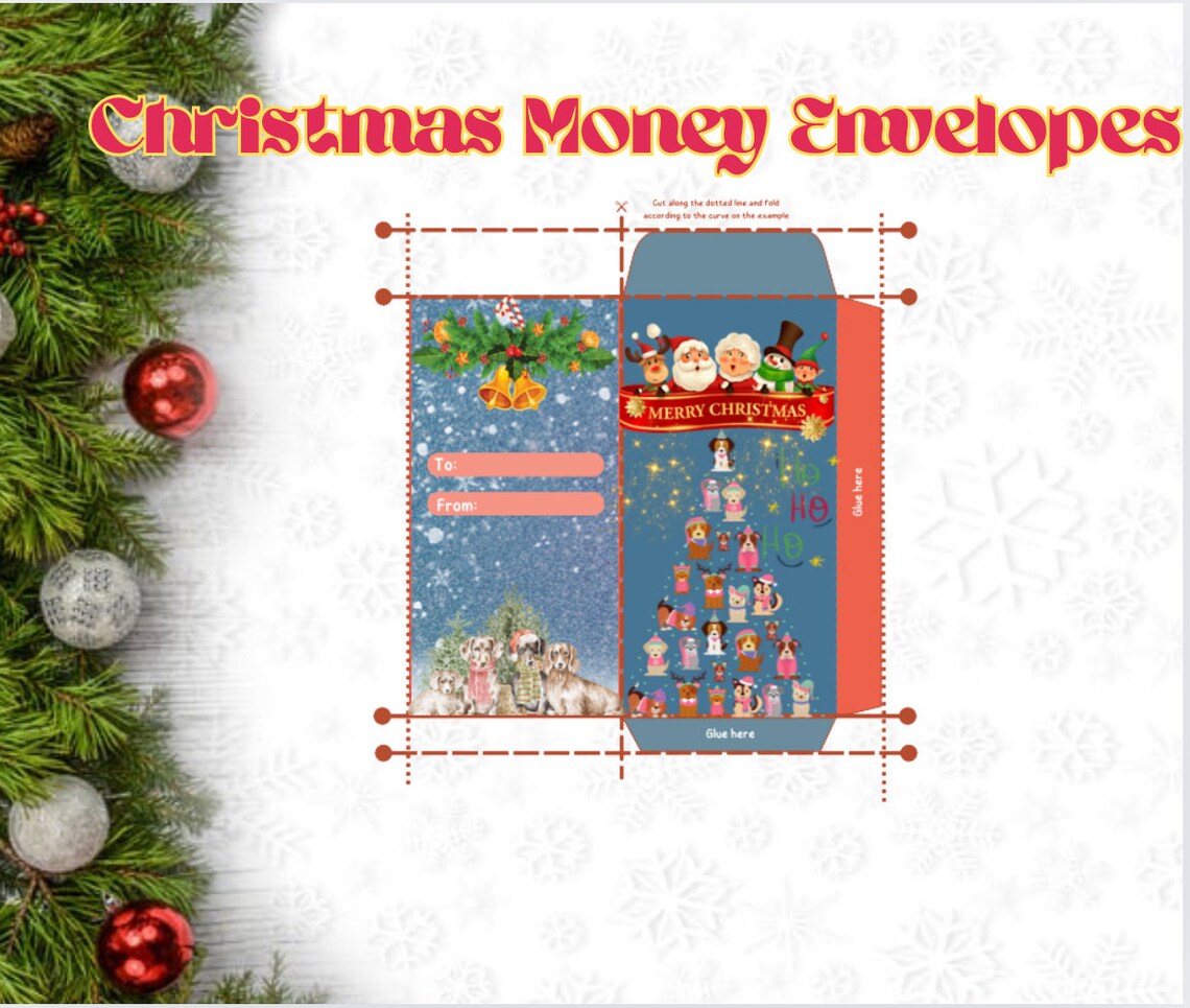 Editable / Printable Christmas Money Envelopes 21 Pages - Etsy