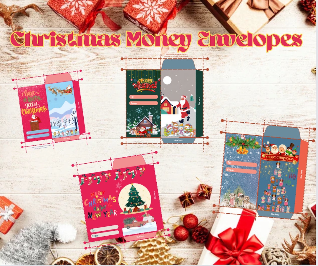 Editable / Printable Christmas Money Envelopes 21 Pages - Etsy