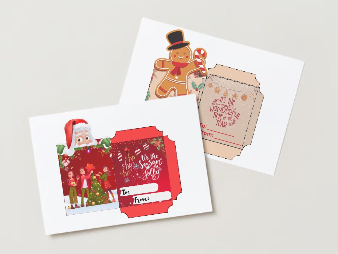 Printable Christmas Money Envelope, Christmas Money Envelope Editable ...