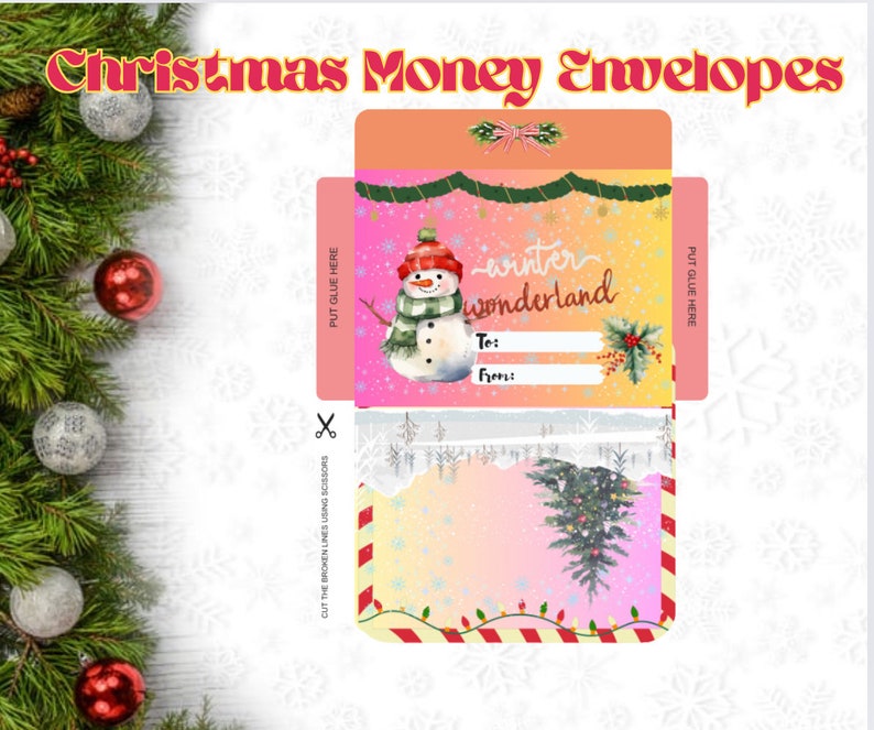 Editable / Printable Christmas Money Envelopes 21 Pages - Etsy