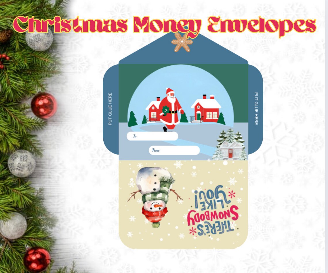 Editable / Printable Christmas Money Envelopes 21 Pages - Etsy