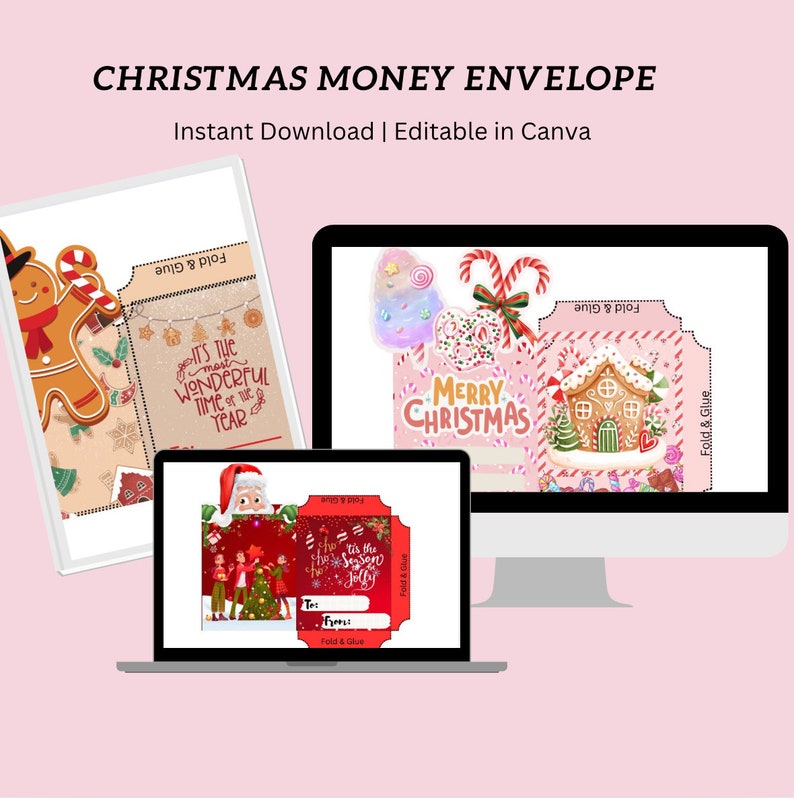 Printable Christmas Money Envelope, Christmas Money Envelope Editable ...