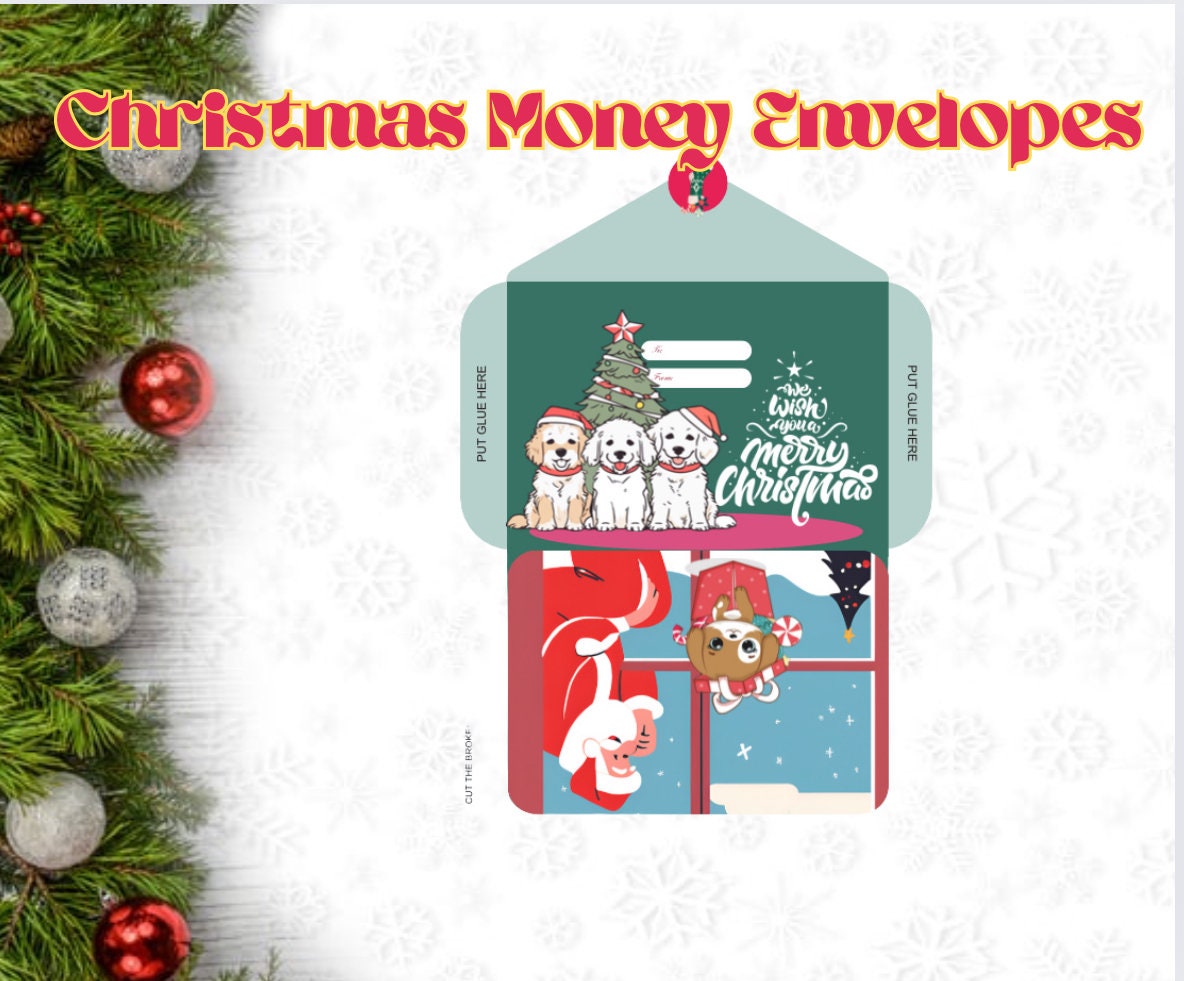 Editable / Printable Christmas Money Envelopes 21 Pages - Etsy