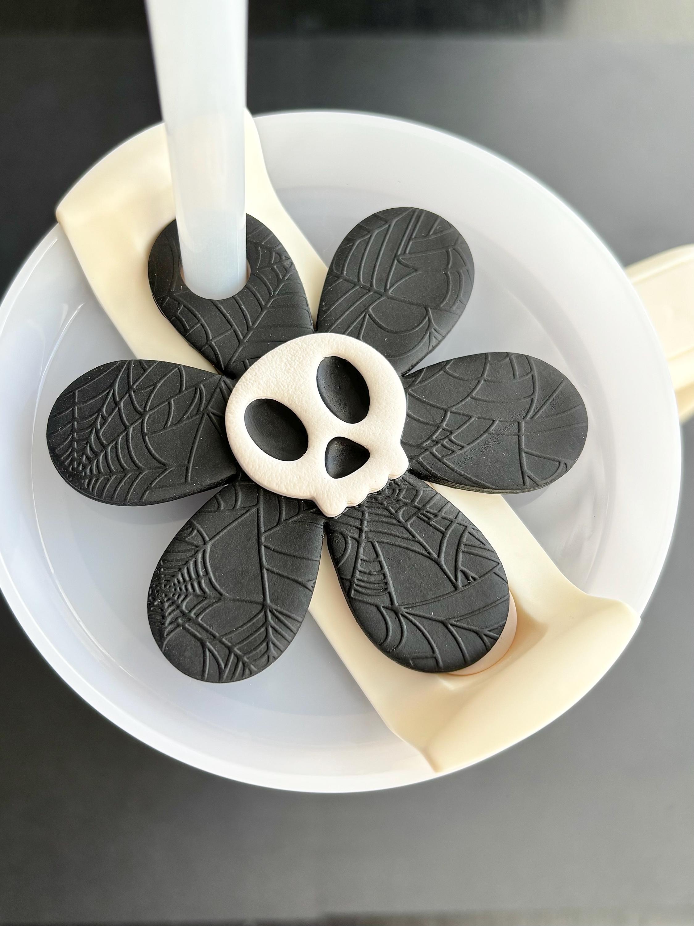 Halloween Stanley Cup Topper 40oz Skull or Pumpkin Face Flower Stanley ...