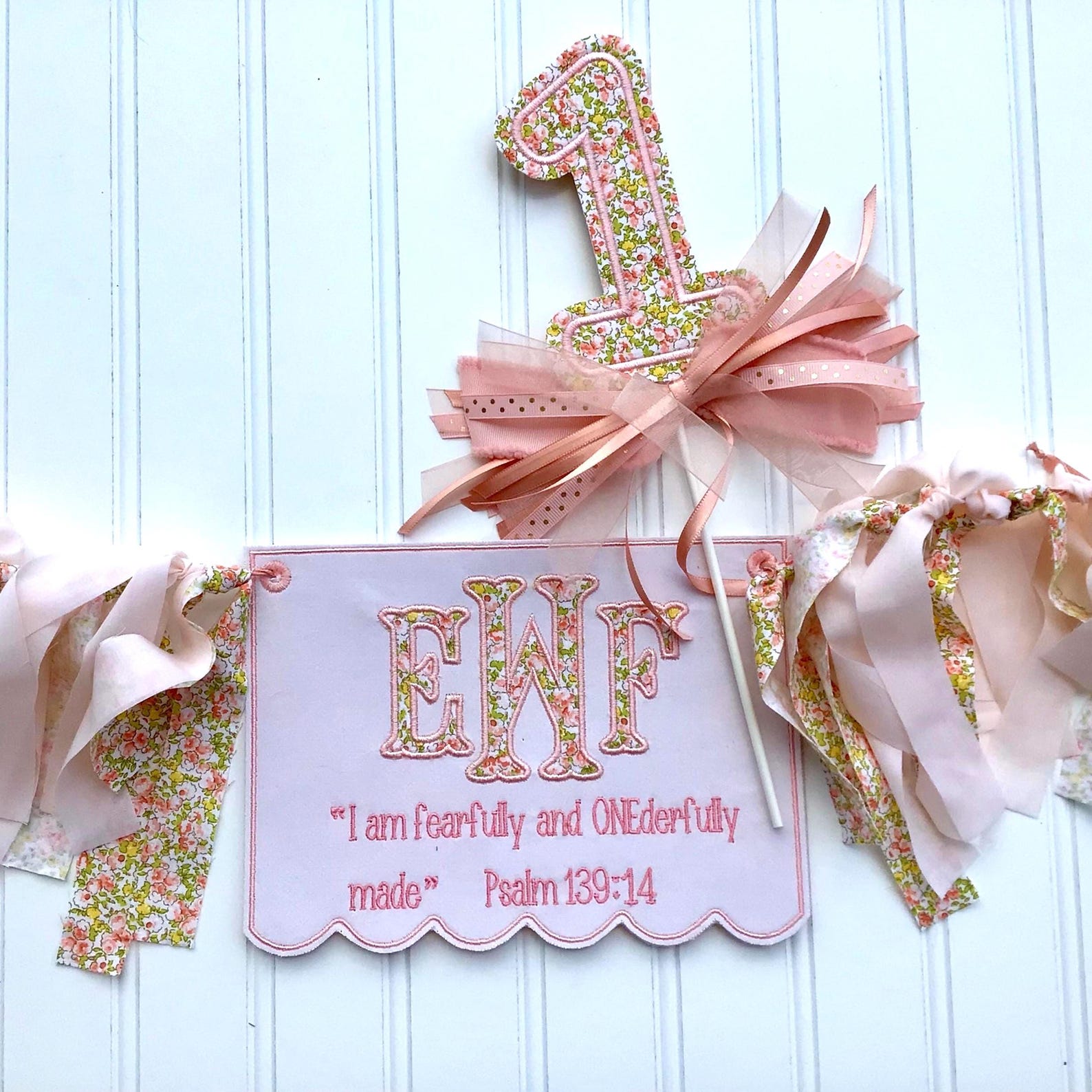 First Birthday Onederfully Made Monogram Birthday Banner - Etsy