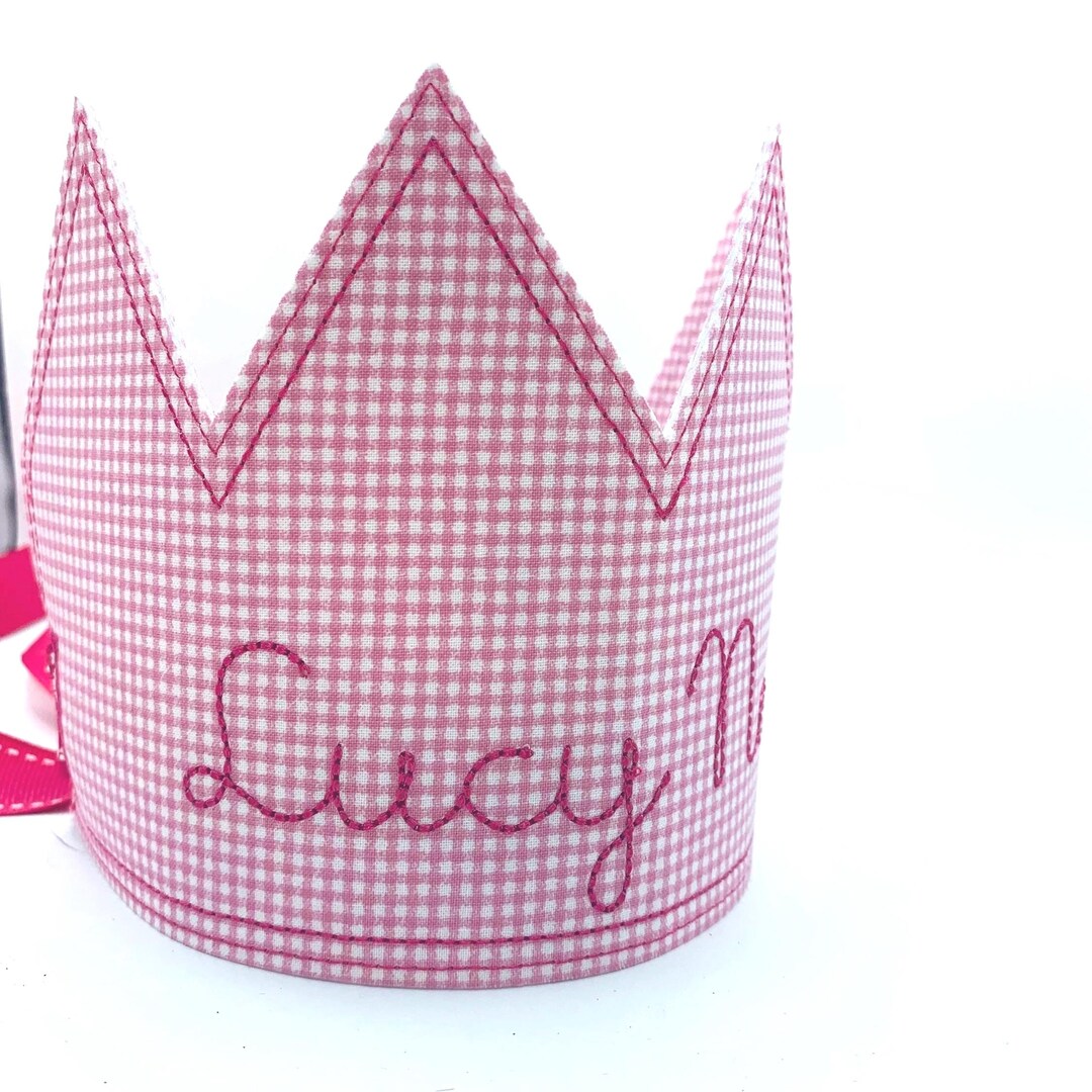 Embroidered Fabric and Felt Crown, Birthday Crown, Big Sister Crown ...
