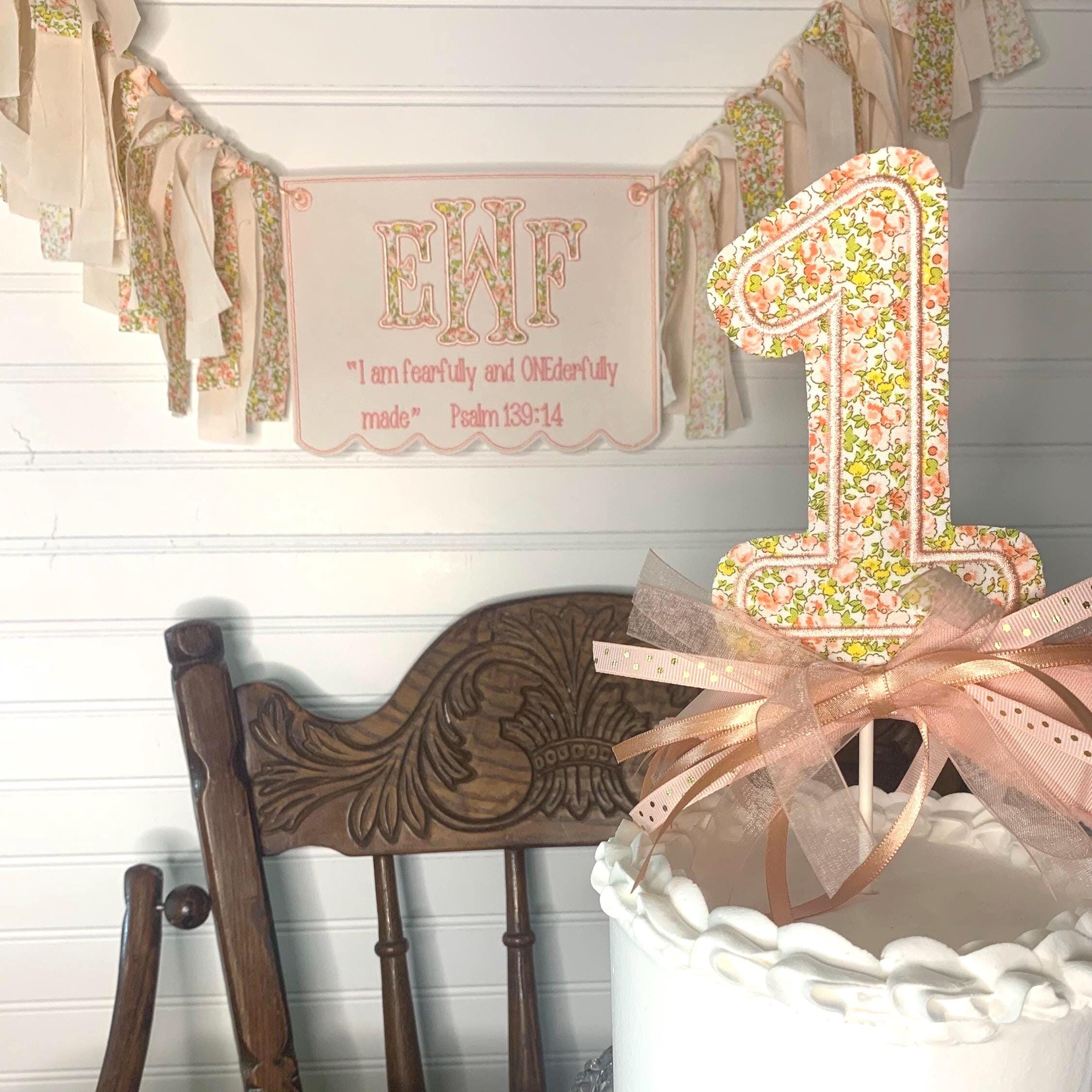 First Birthday Onederfully Made Monogram Birthday Banner - Etsy