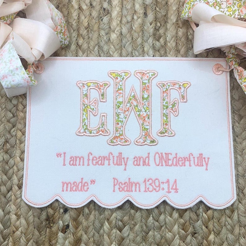 First Birthday Onederfully Made Monogram Birthday Banner - Etsy