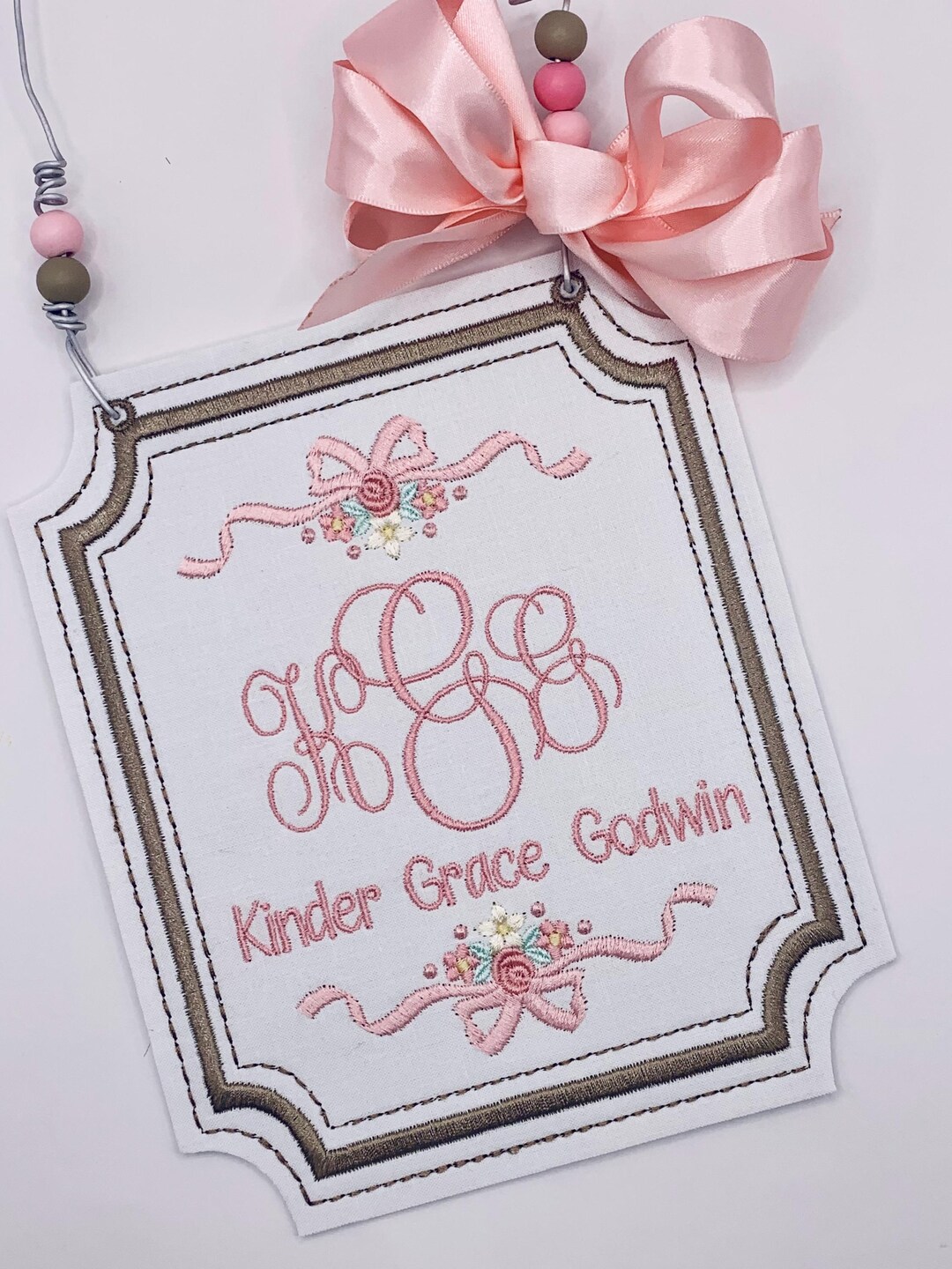 Personalized Baby Monogram Banner: Keepsake Nursery Decor - Etsy