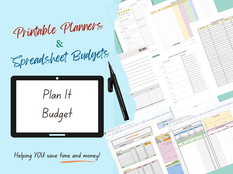 Income and Expenses Budget Planner for Google Sheets, Monthly Budget ...