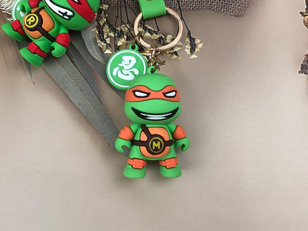Teenage Mutant Ninja Turtles Keyrings-raphael Keychain-silicone ...