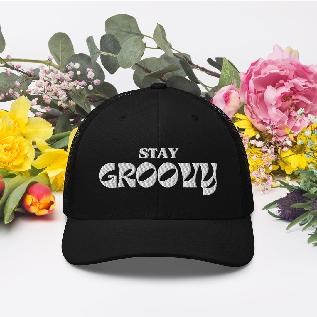 Stay Groovy Trucker Hat | Vintage-inspired Mesh Back Cap for Music ...