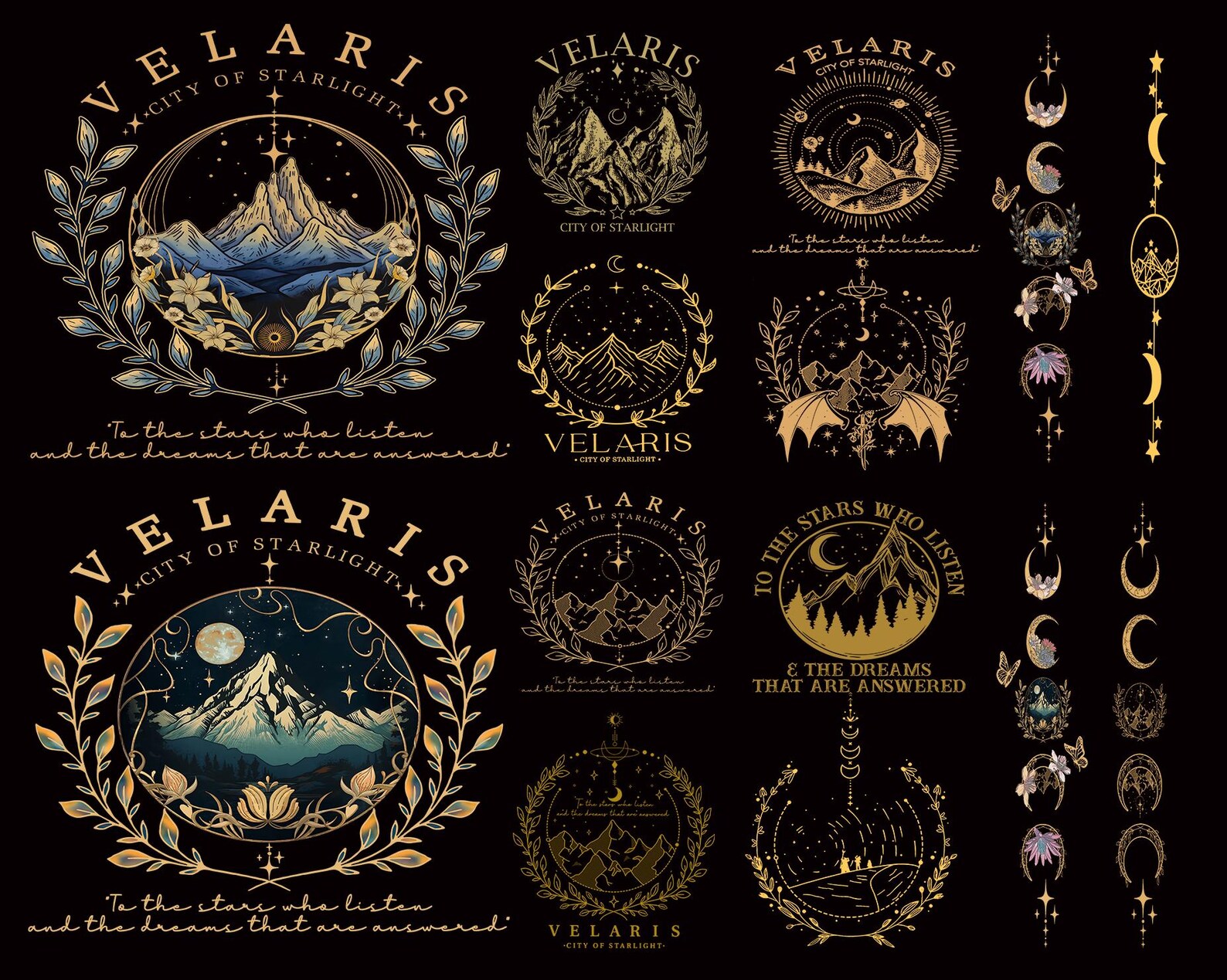 Acotar Velaris Png Bundle, Velaris City of Starlight Png, Acotar Book ...