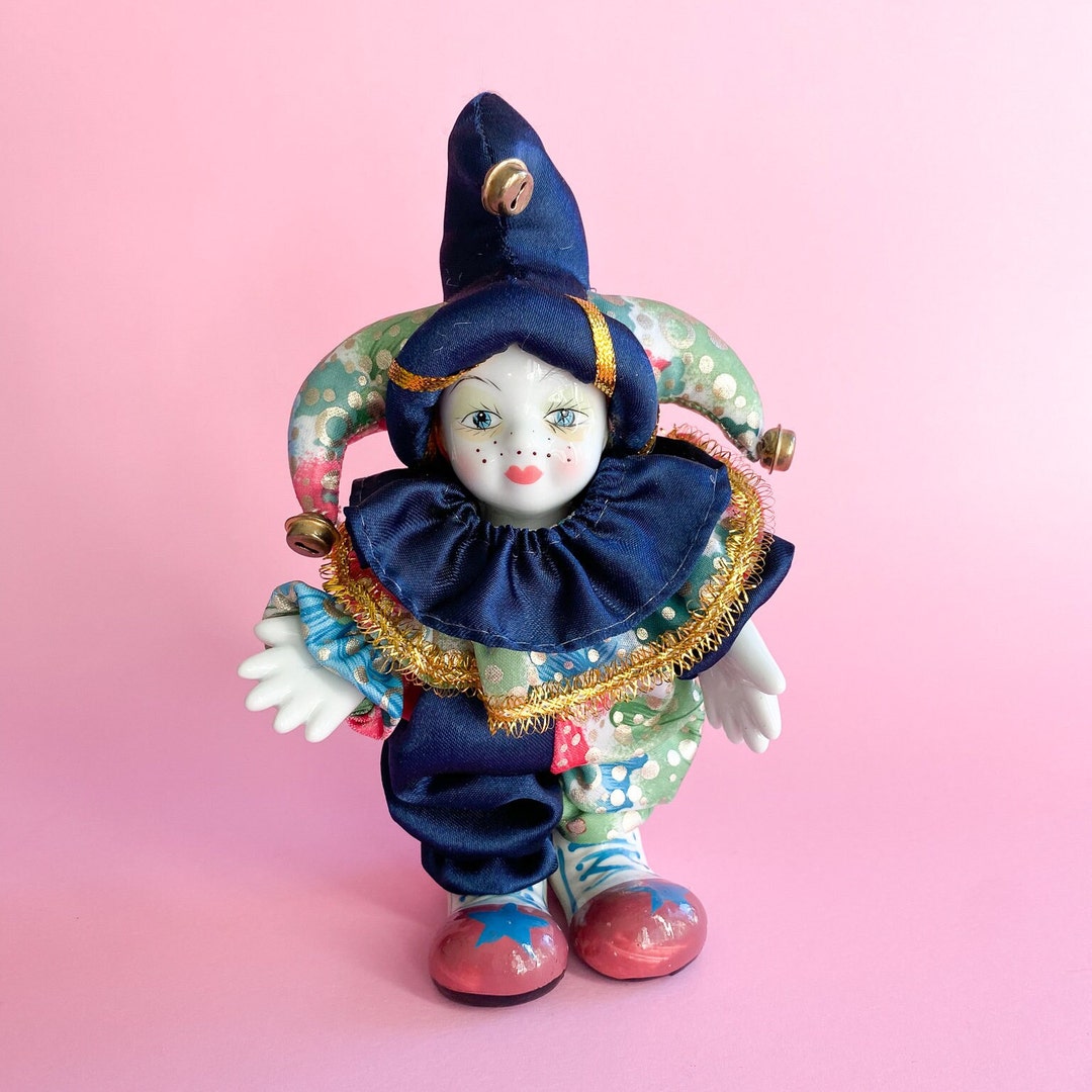 Mardi Gras Jester Porcelain Doll / Clown Dolls - Etsy