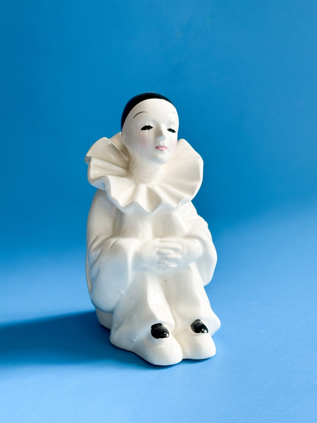 Vintage Pierrot the Pensive Clown Ceramic Statue / Clowns Ceramic ...