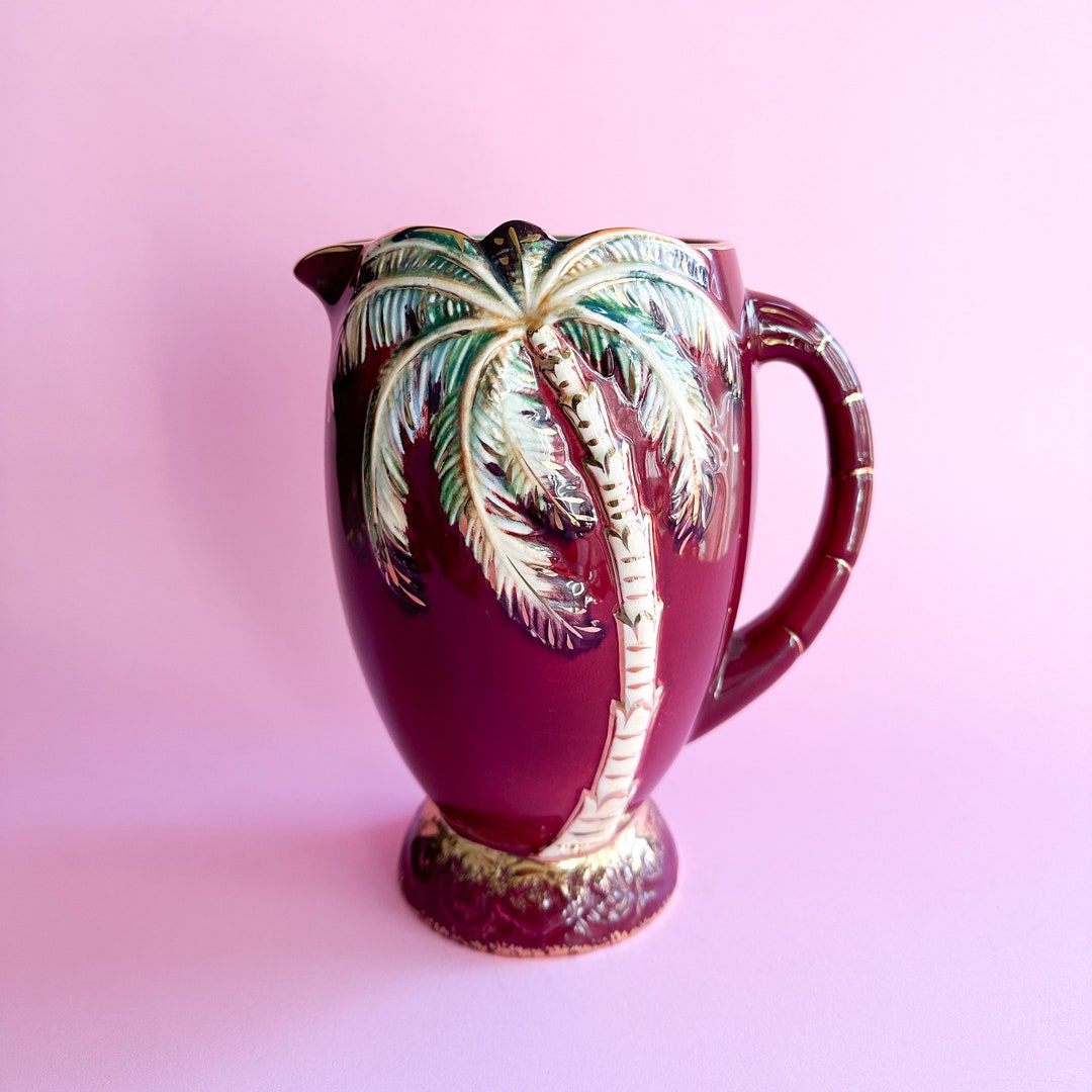 Vintage Beswick Palm Tree Water Pitcher 1074 by Albert Hallam ...