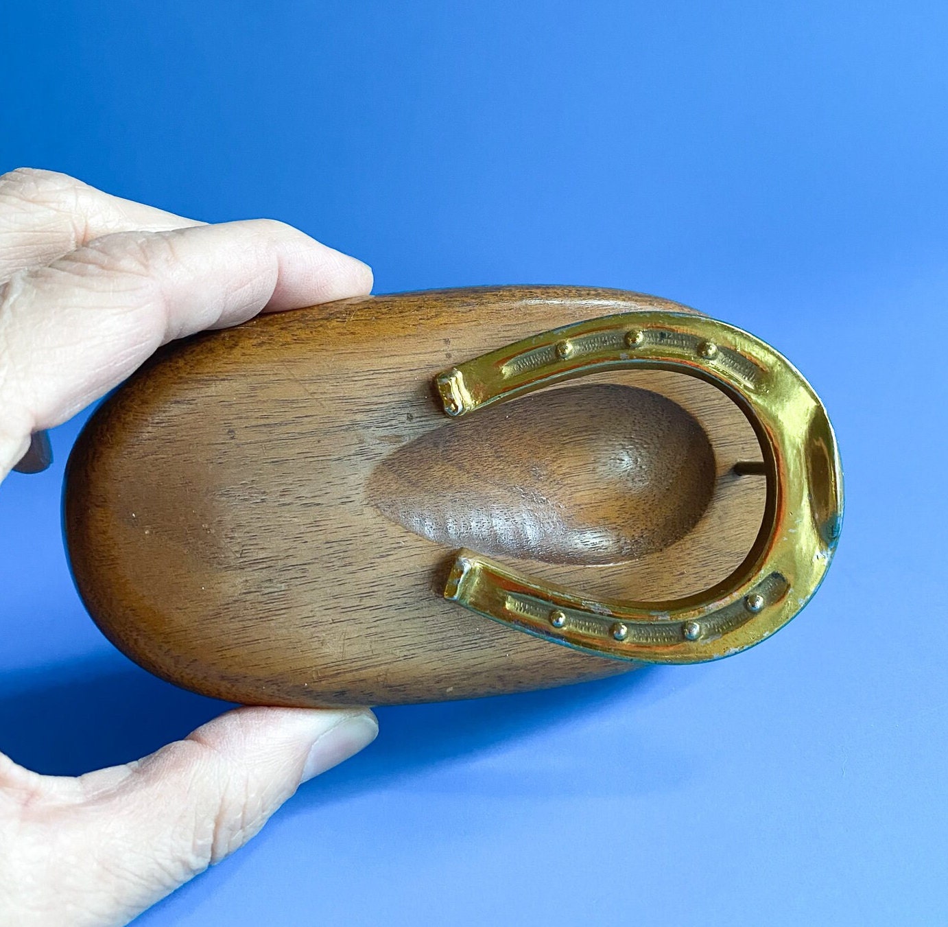 Vintage Brass Horseshoe Wood Pipe Rest / Home Barware Decor, Tobacciana ...