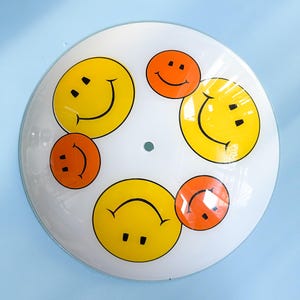 Vintage Smiley Face Glass Ceiling Light Shade Cover / Ceiling Fixture ...