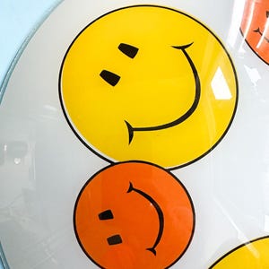 Vintage Smiley Face Glass Ceiling Light Shade Cover / Ceiling Fixture ...