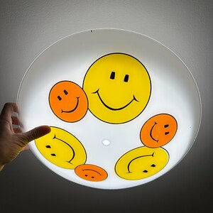 Vintage Smiley Face Glass Ceiling Light Shade Cover / Ceiling Fixture ...