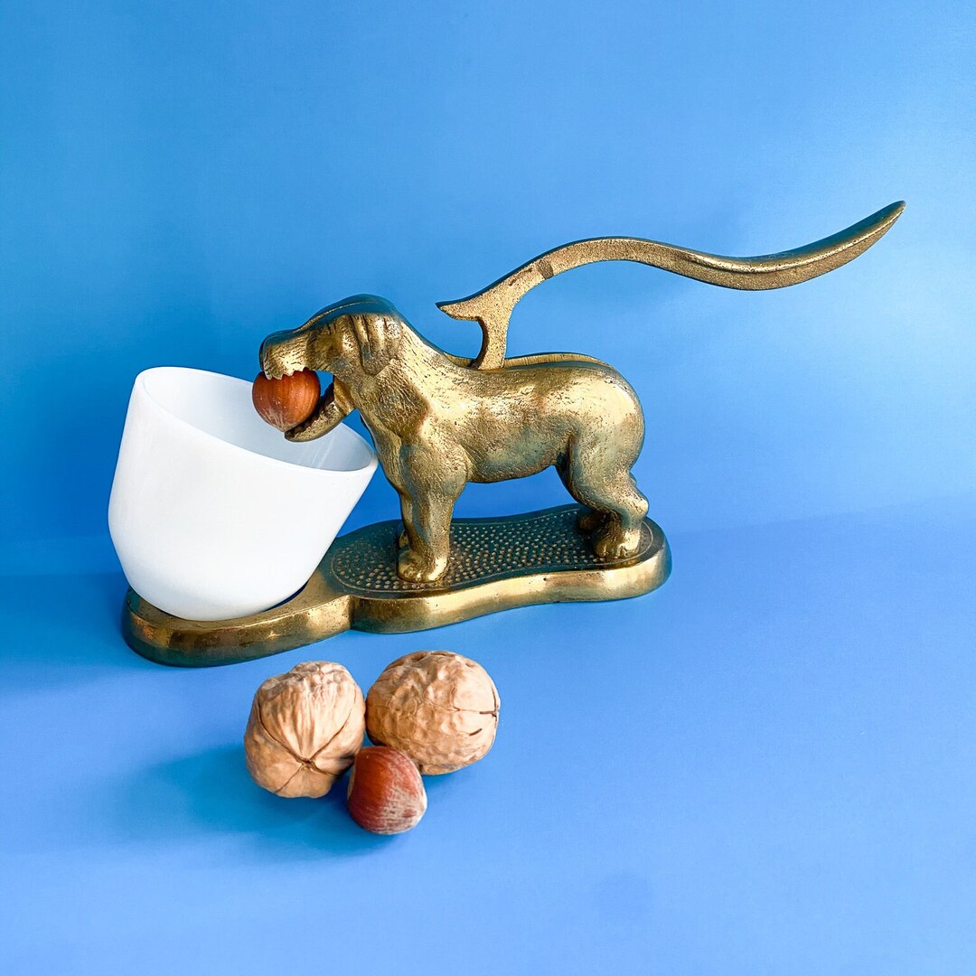 Vintage Brass Dog Nut Cracker / Brass Table Top Nutcrackers, Dog Lover ...