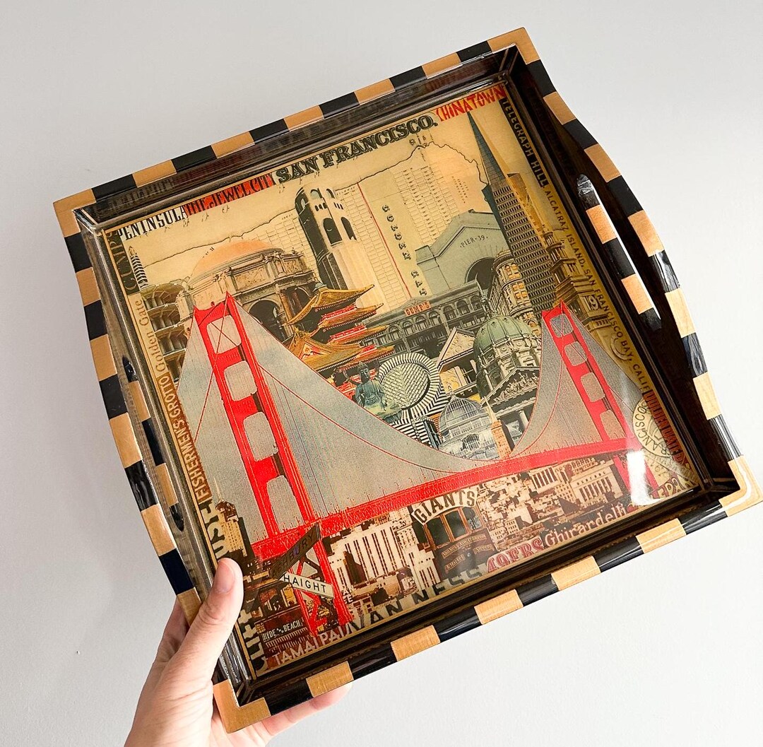 Vintage Signed Annie Modica for Gump Lacquer Tray / San Francisco ...
