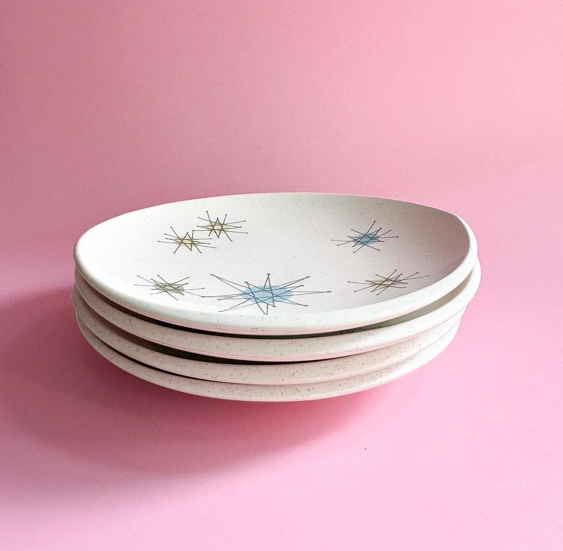 Vintage Franciscan Starburst Plates / Atomic Star Design Desert Salad ...