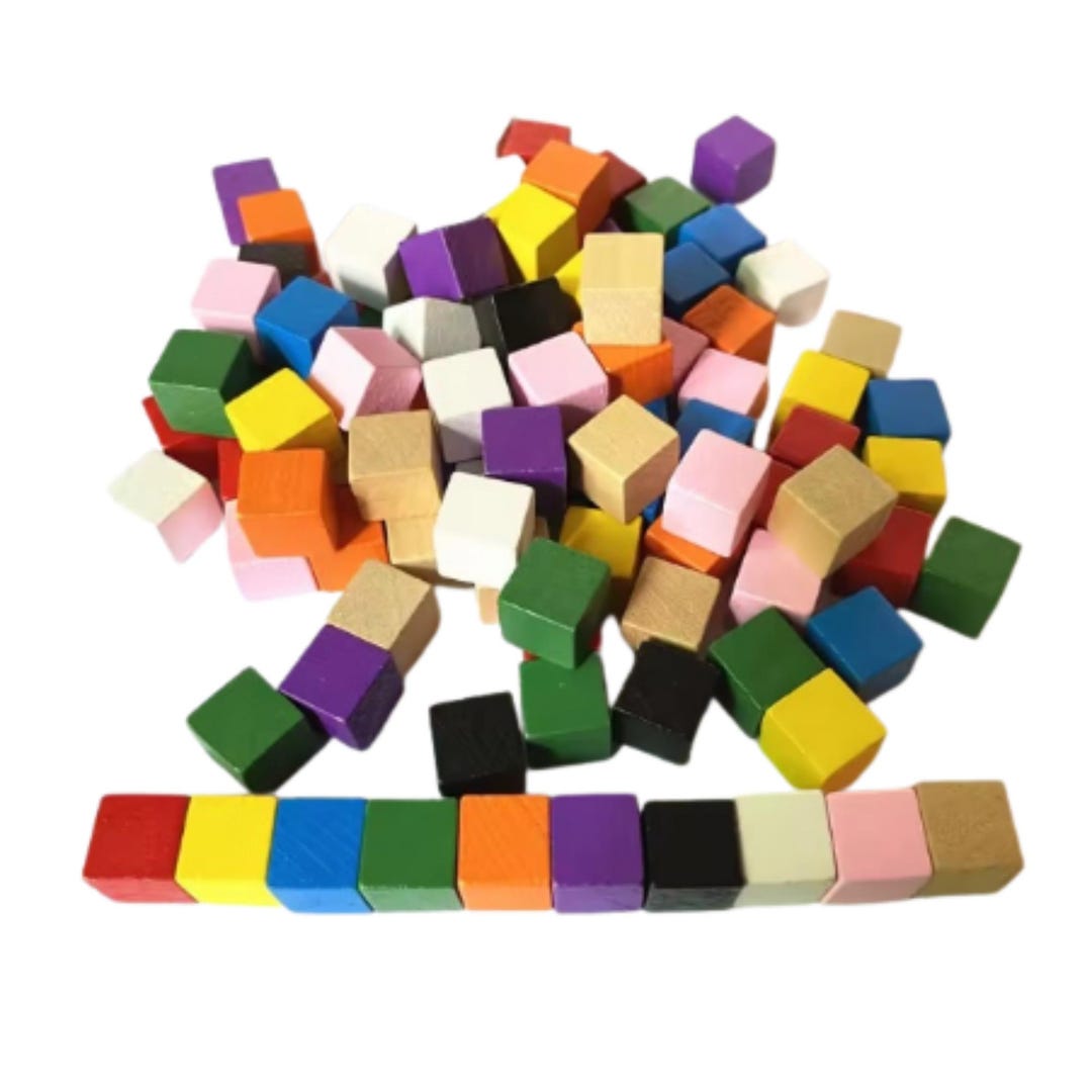 50pcs 10mm Wood Cube for Board Game Party Supplies - Etsy