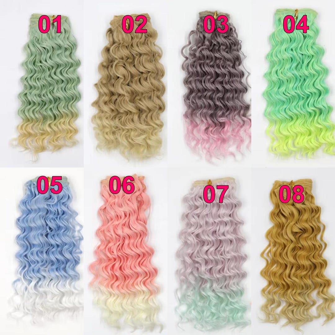 20cm Color Wavy Doll Hair for Doll Makings - Etsy