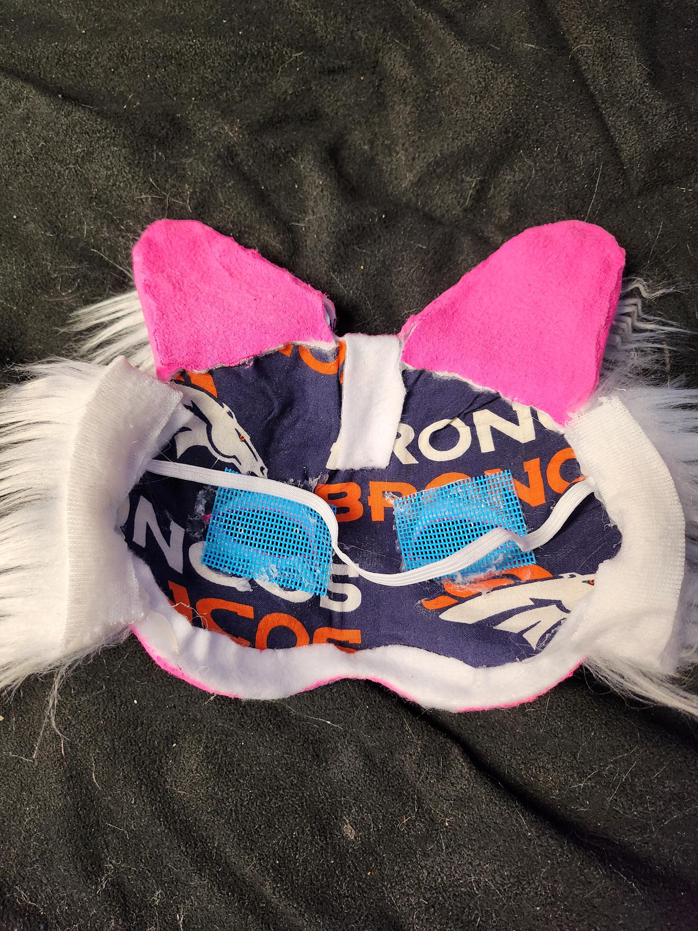 Bright Pink Tabby Cat Animal Therian Mask - Etsy