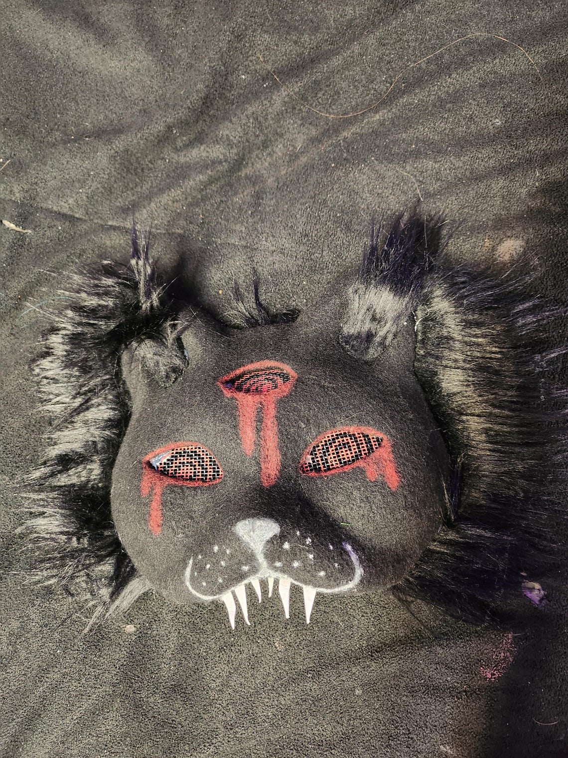 Black Horror Therian Animal Cat Mask - Etsy