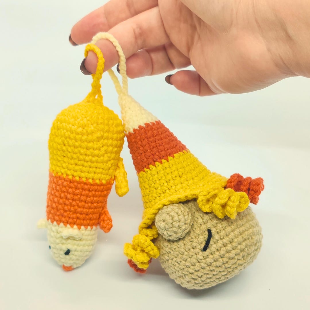 Candy Corn Gnome Crochet Pattern, Autumn Gnome Keychain Tutorial PDF in ...