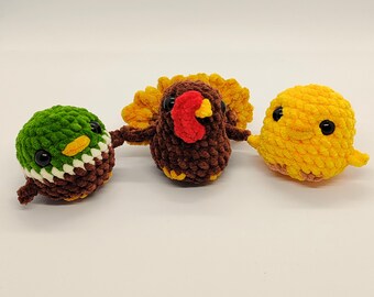 Amigurumi PATTERN Tiny Turkey Crochet Mini Farm Animals PDF in English ...