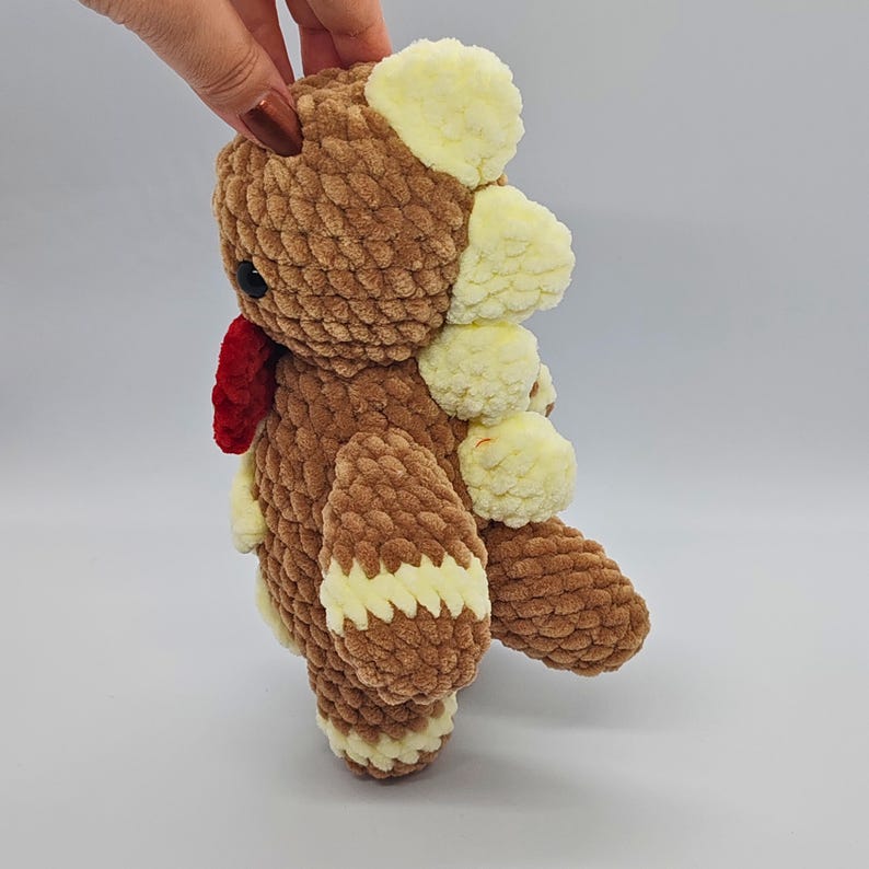 Gingerbread Dinosaur Amigurumi Crochet Pattern, Christmas Dino (PDF) - Etsy
