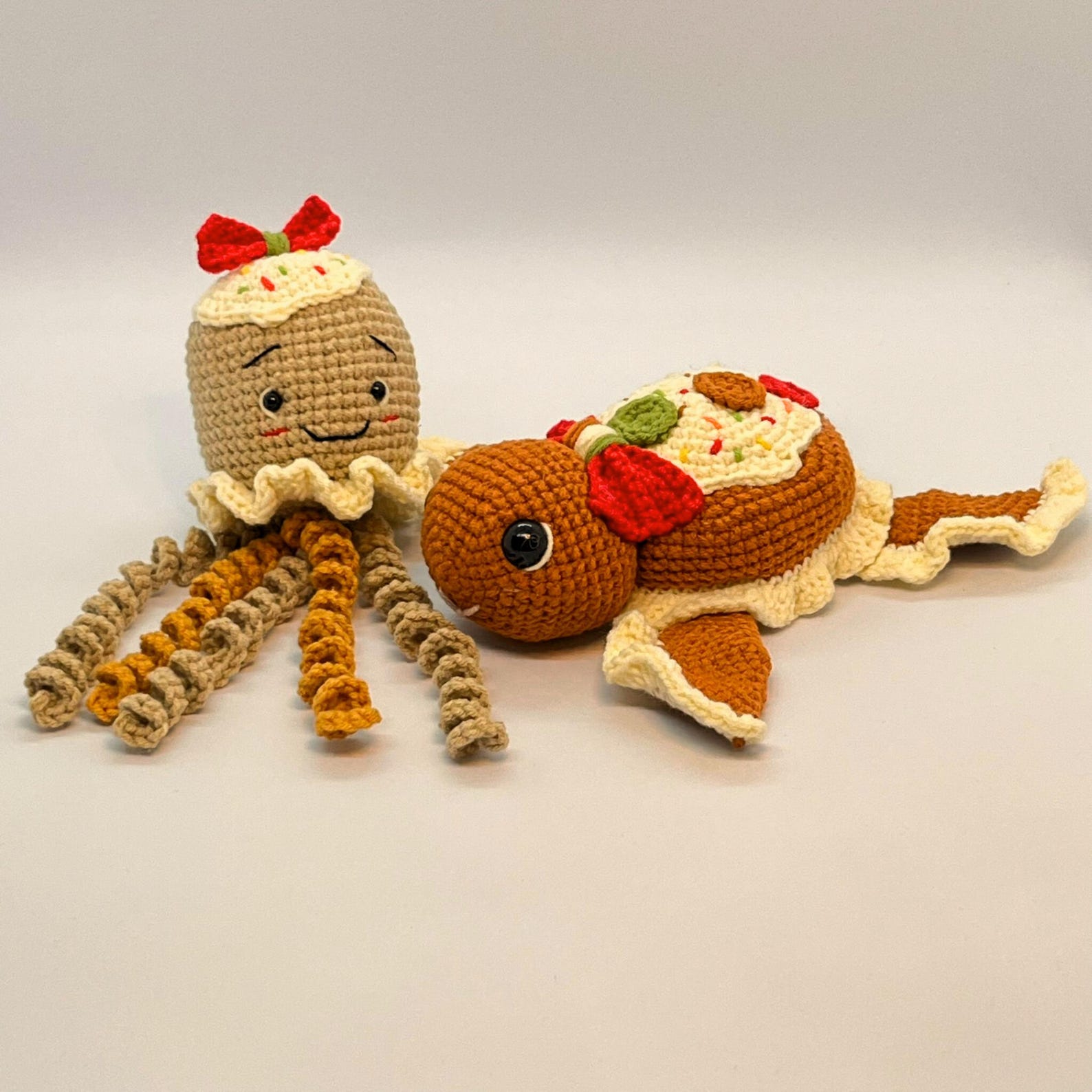2 in 1 Gingerbread Sea Animals Crochet Pattern, Christmas Pattern ...