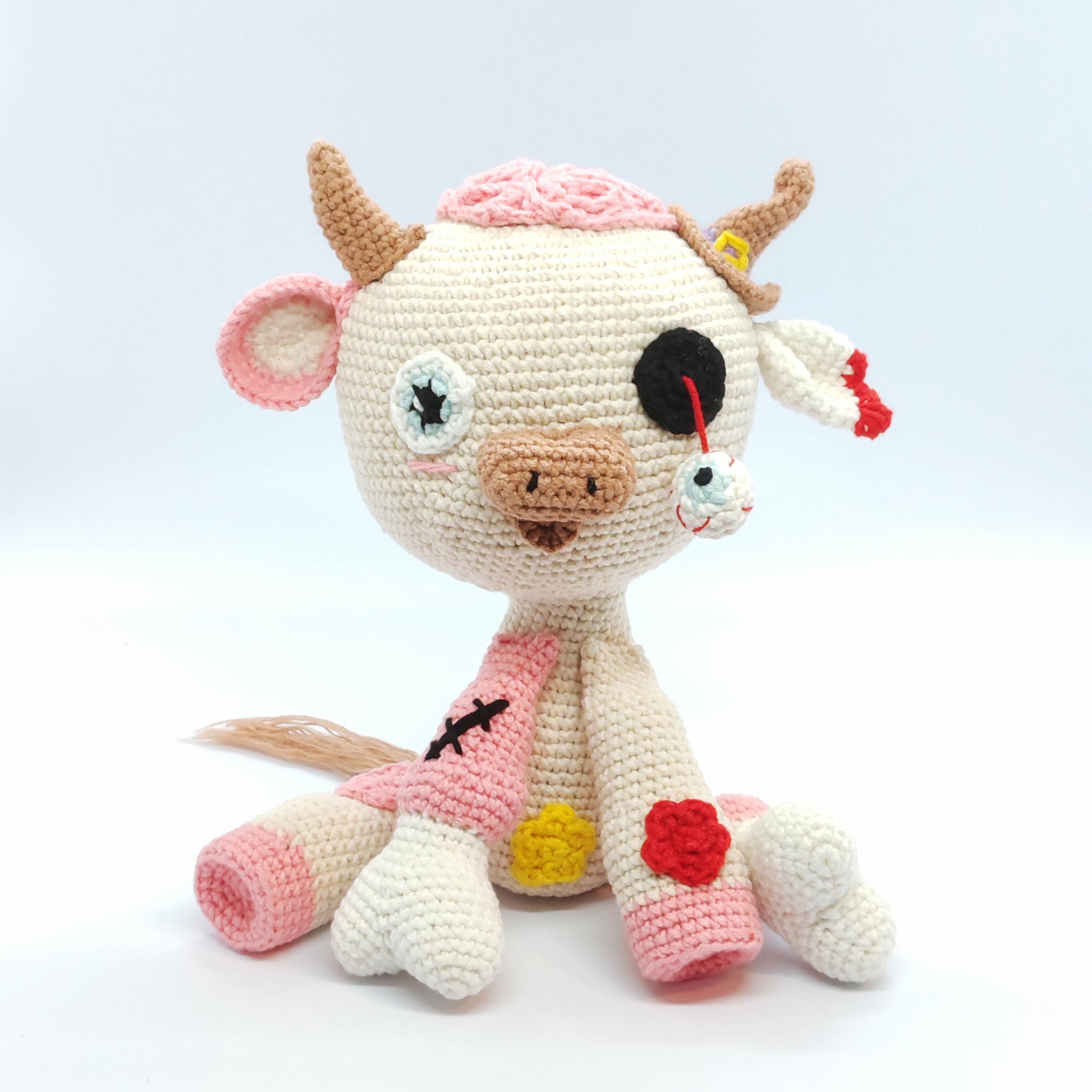 Zombie Cow Amigurumi Crochet Pattern, Spooky Farm Halloween Plush Toy ...