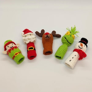Crochet Christmas Finger Puppet Pattern, Christmas Green Elf Ornament ...