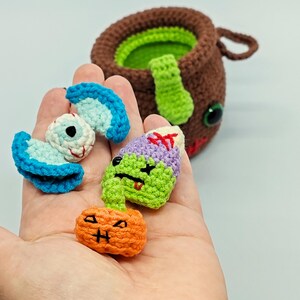 Crochet Trick or Treat Cauldron Pattern, Cute Creepy Cauldron Amigurumi ...