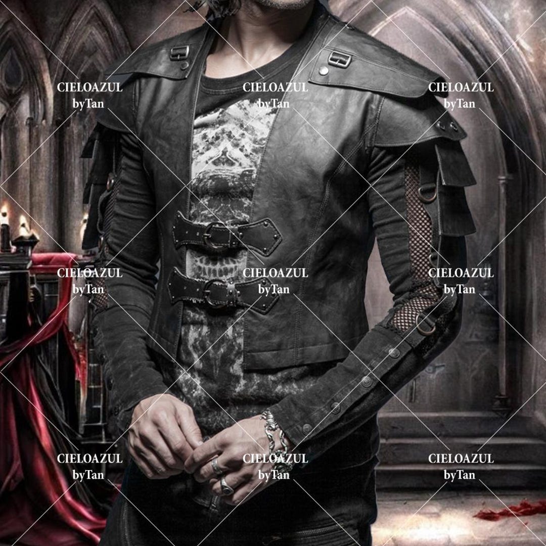 PUNK Armor Warrior Short Jacket, Leather Jacket - Etsy