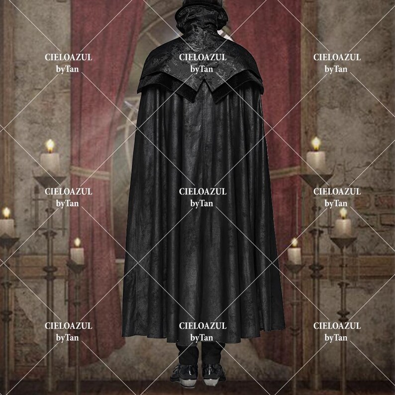 Gothic Gorgeous Long Coat Big Hem Handsome Winter Halloween Party ...