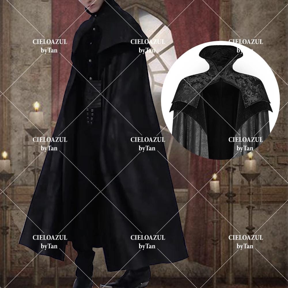 Gothic Gorgeous Long Coat Big Hem Handsome Winter Halloween Party ...