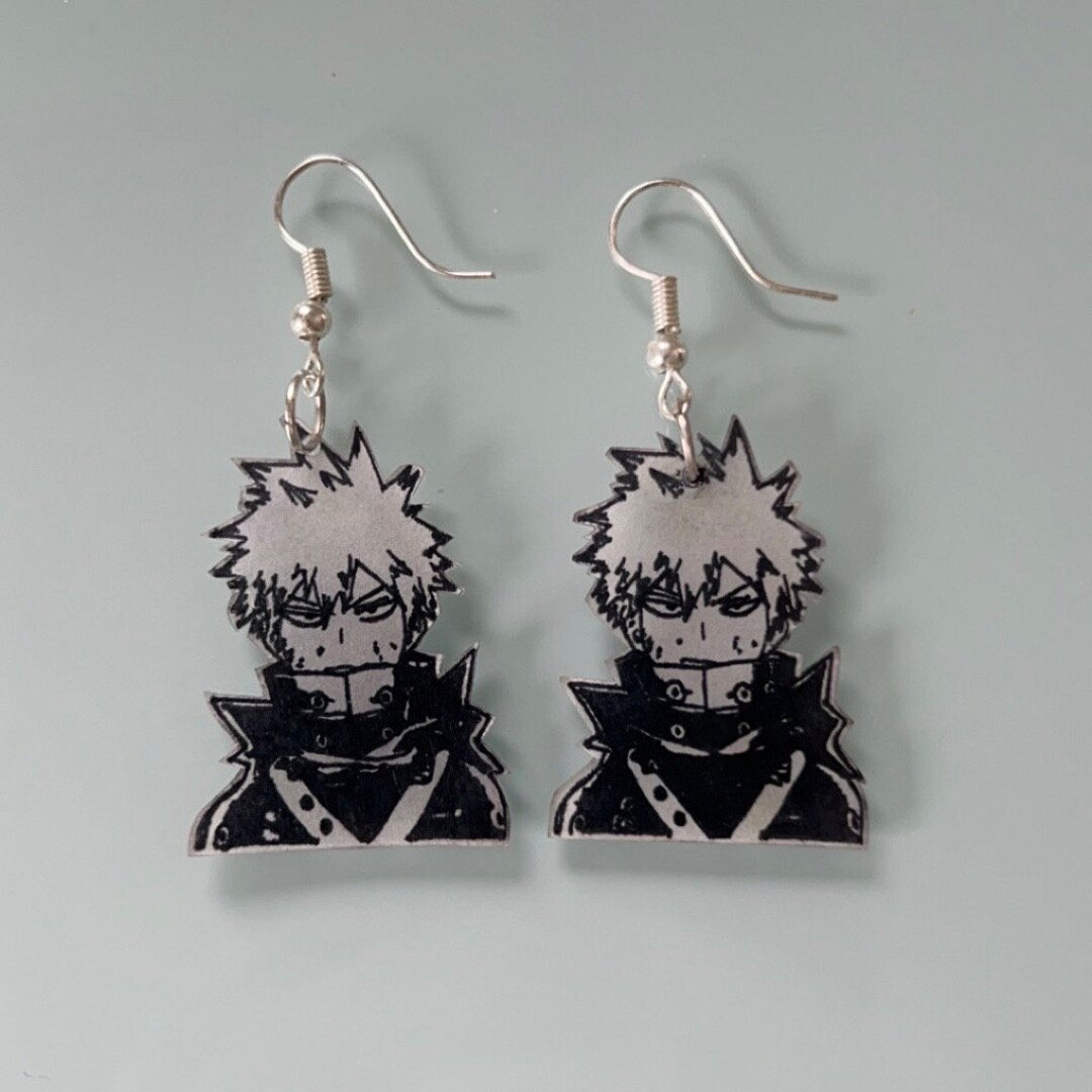 Katsuki Bakugo Anime Earrings - Etsy