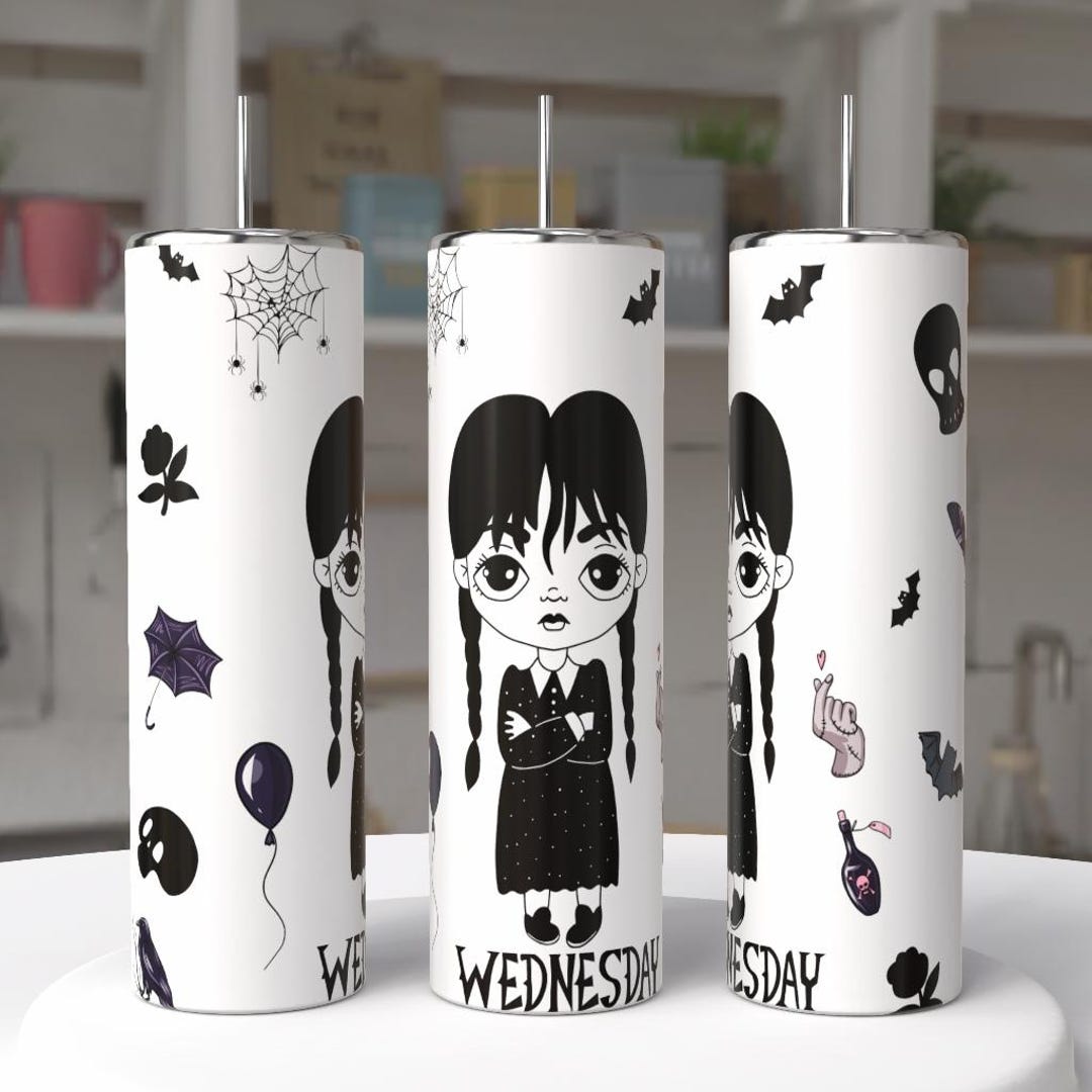 20 Oz Skinny Tumbler Wrap Wednesday Addams - Etsy