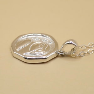 Sterling Silver Sloth Spirit Animal Medallion Pendant Necklace - Etsy
