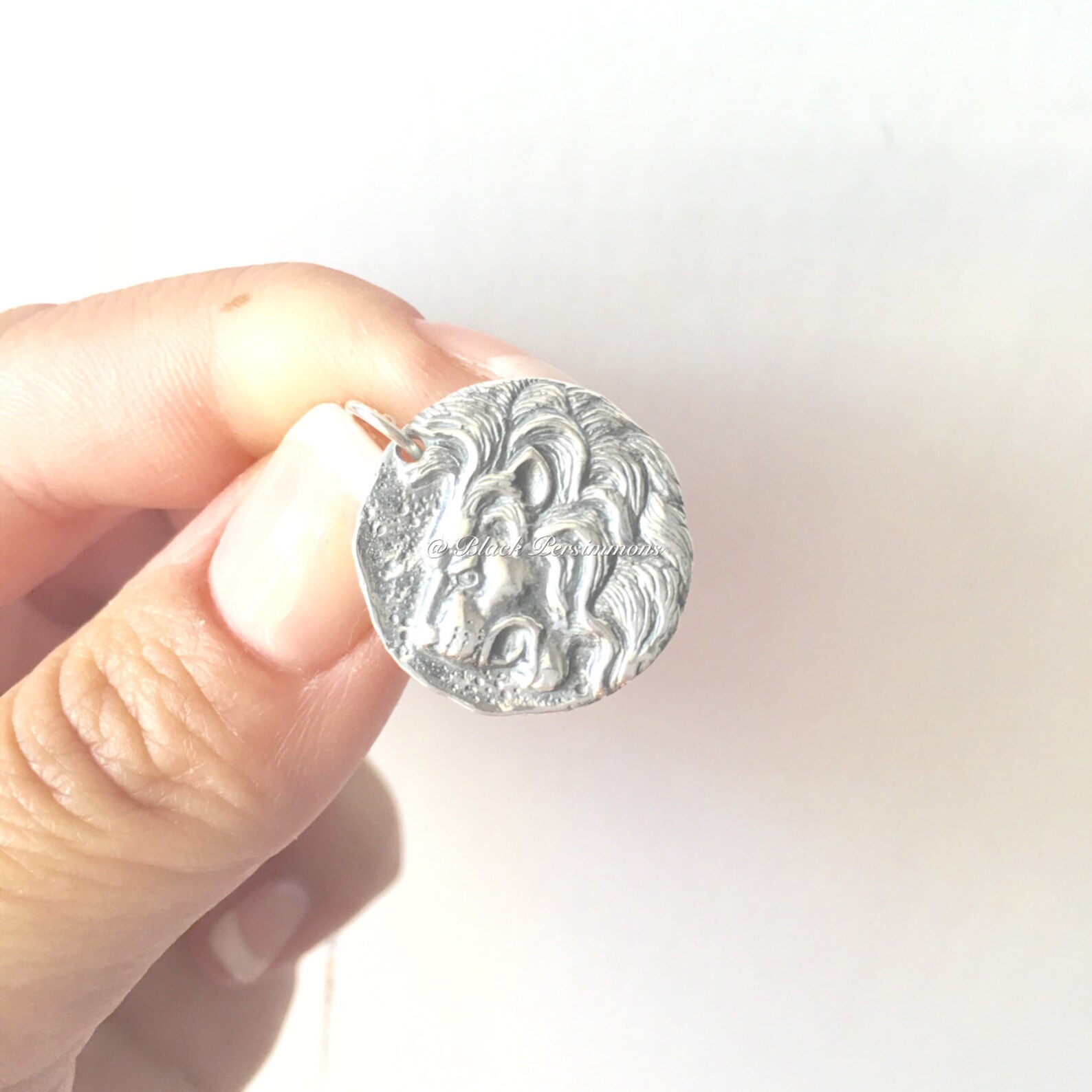 Ancient Lion Head Coin Necklace Solid 925 Sterling Silver - Etsy