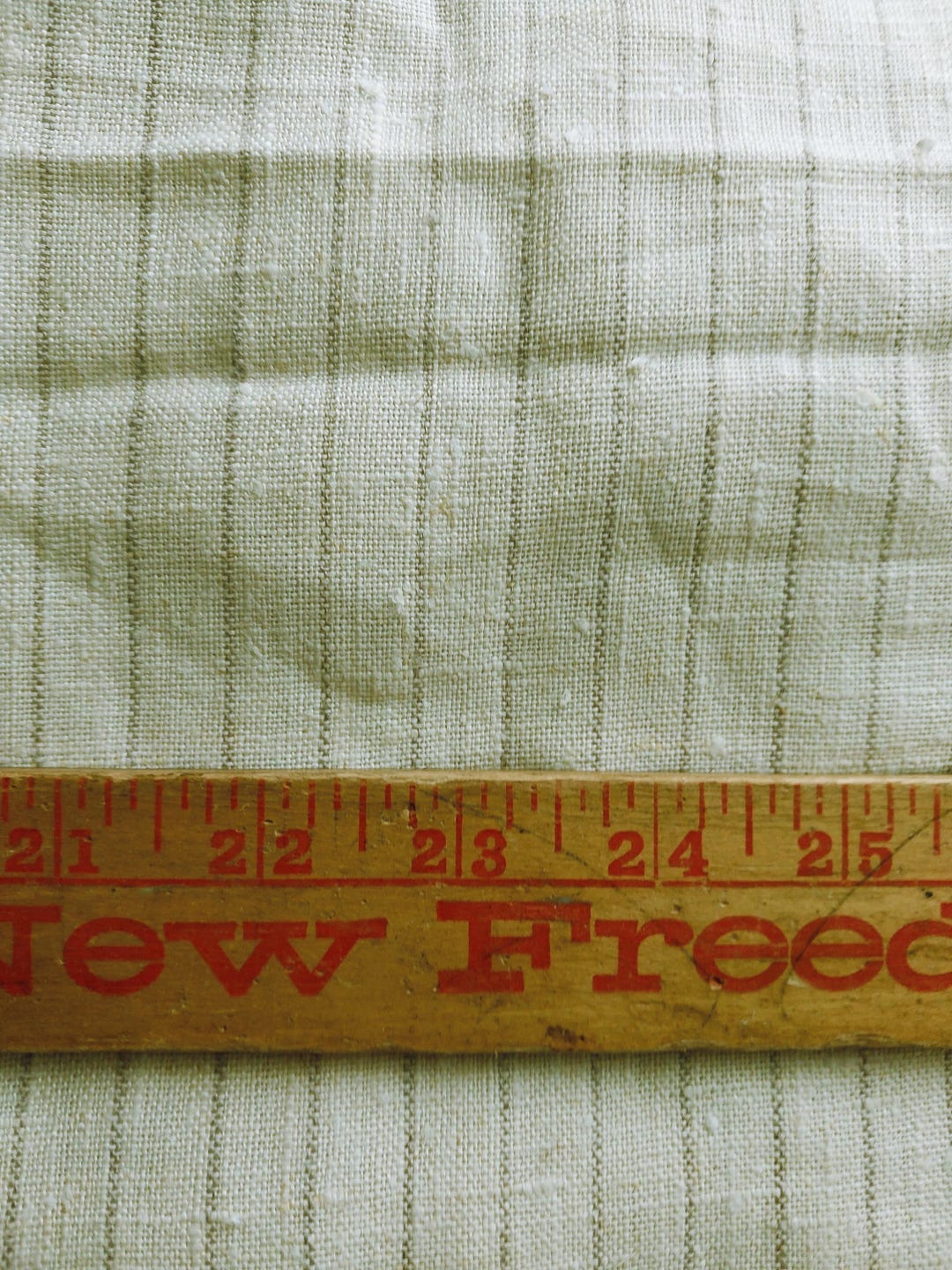 100% Linen off White Stripe Fabric 2.5 Yard Remnant - Etsy