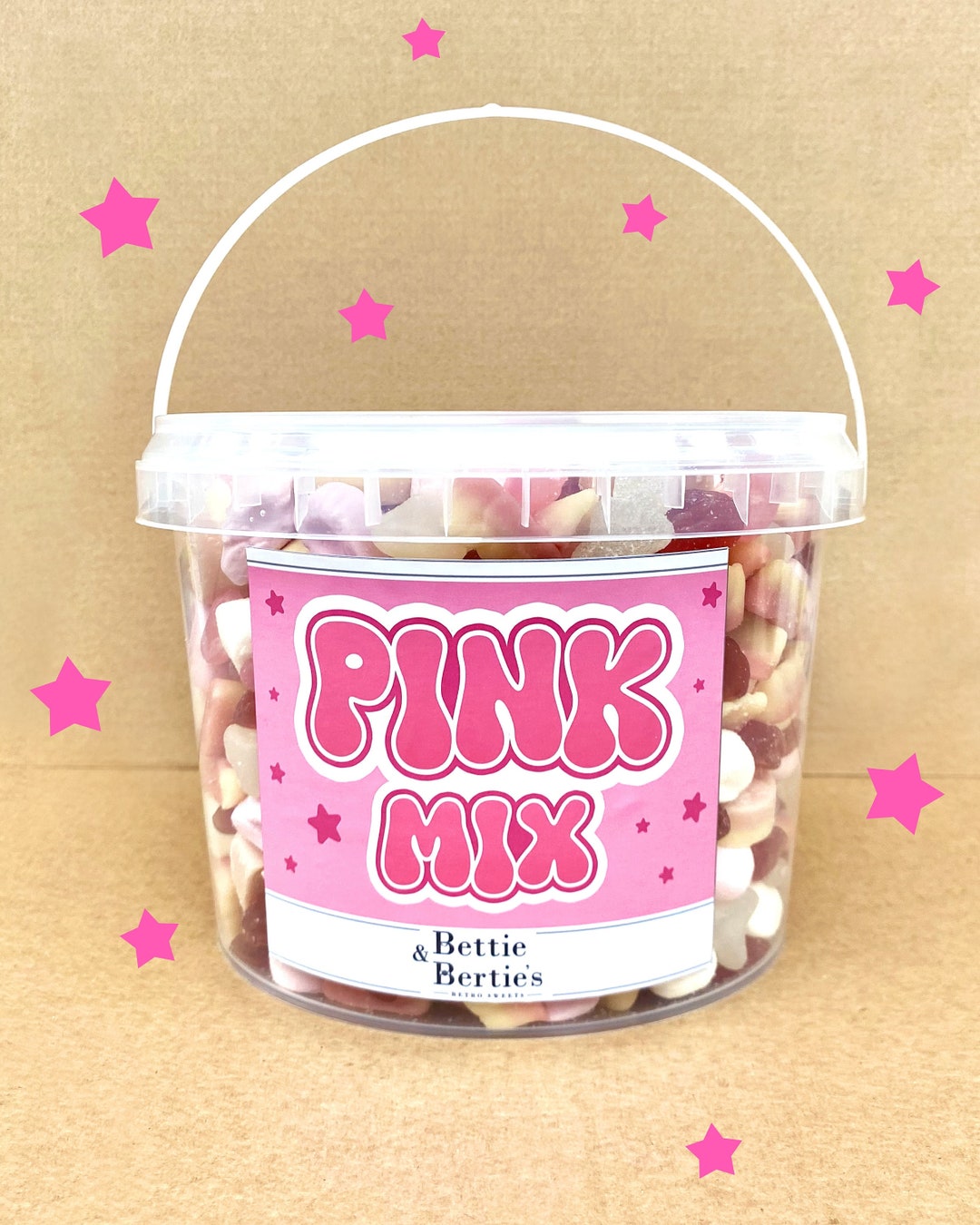 2kg PINK MIX || Party Bucket of Pink Pick N' Mix, Pink Sweets Bulk ...