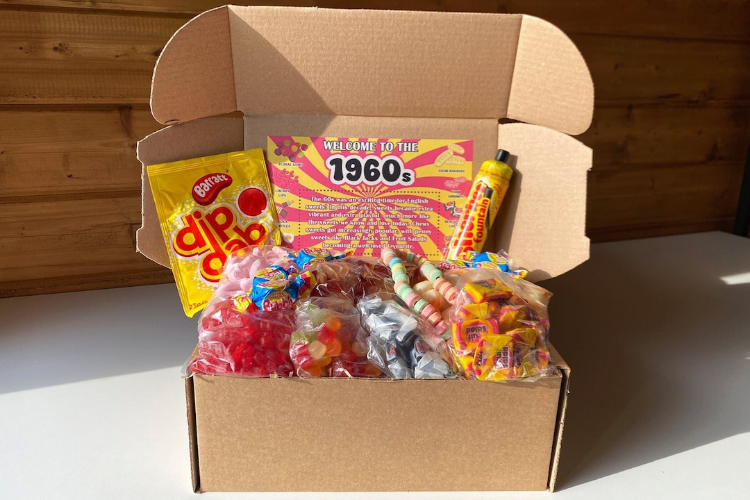 1960s Sweets Gift Box, Retro Sweets From the 1960s, Candy Gift for a ...