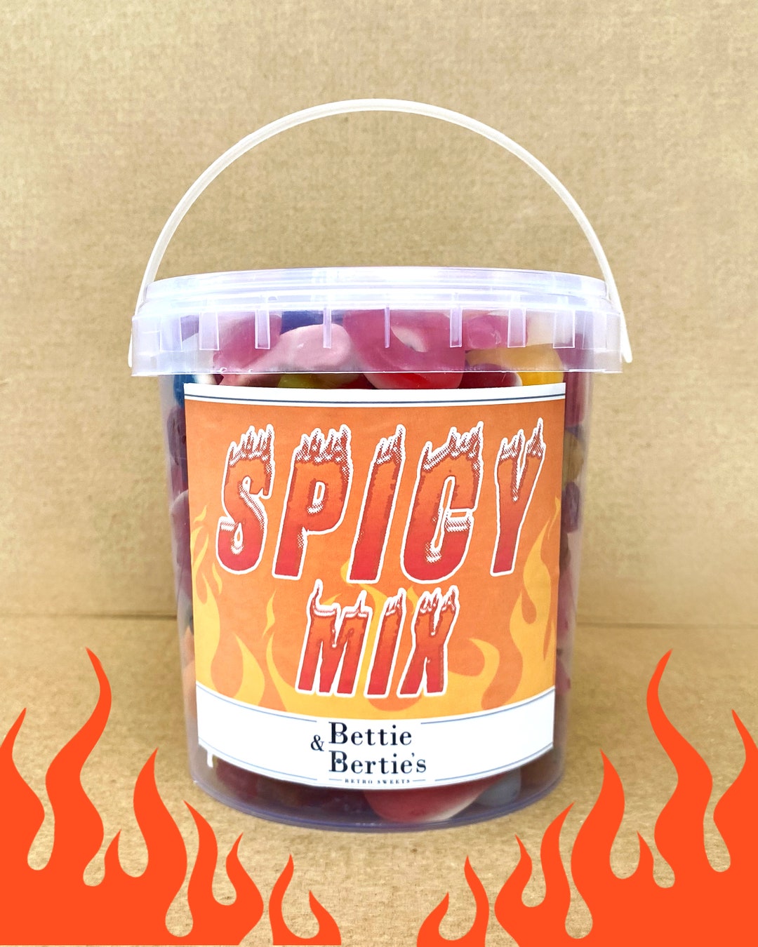 900g SPICY SWEETS || Party Bucket of Spicy Pick N' Mix, Chilli Sweets ...