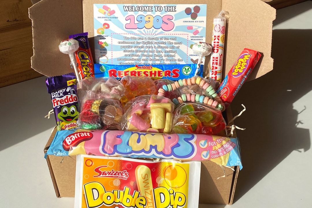 1990s Sweets Gift Box, Retro Sweets From the 1990s, Candy Gift for a ...